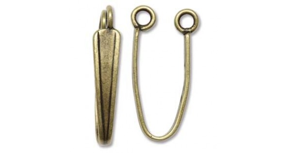 25mm Antique Brass Donut Bail - JBB Findings - Each | Base Metal Bails ...