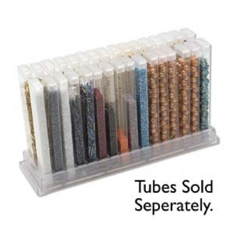 Bead Pavilion Acrylic Rectangle Seed Bead Tube Organiser - 32 slots ...