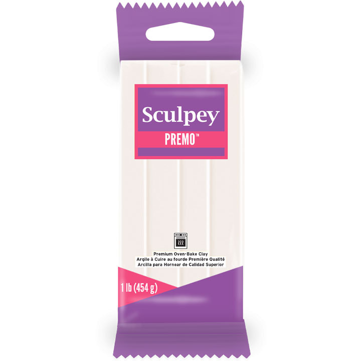 Premo 454g Polymer Clay - White Translucent | Premo Sculpey | Over the ...