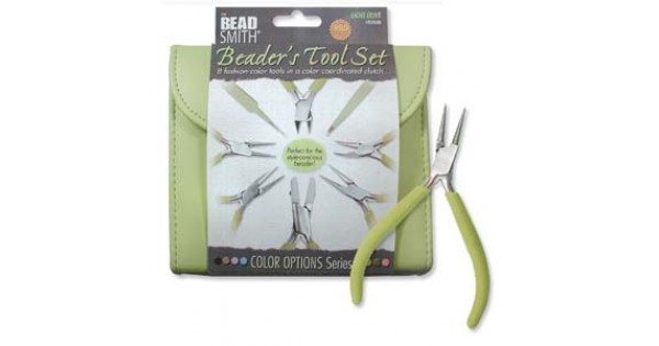 Beadsmith Beaders Tool Set - 8 piece Set in Color Coordinated Clutch ...