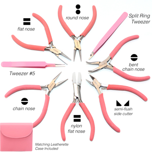 Beadsmith Beaders Tool Set - 8 piece Set in Color Coordinated Clutch ...