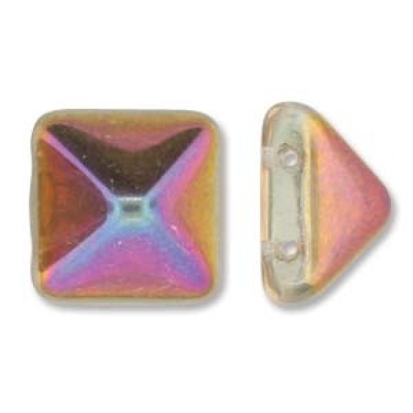 6mm Czech Pyramid Stud Beads - White Sliperit - Pack of 12 | Czech 2 ...