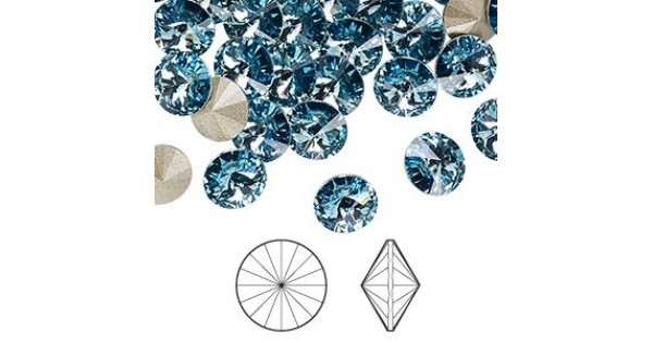 8mm 1122 Crystal Passions Rivoli Crystals - Aquamarine - Pack of 2 ...