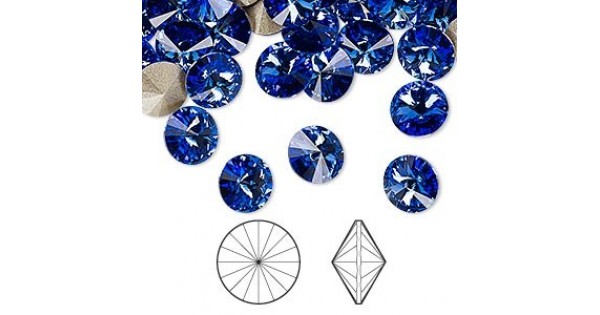 8mm 1122 Crystal Passions® Rivoli Crystals - Sapphire - Pack of 2 | Crys...