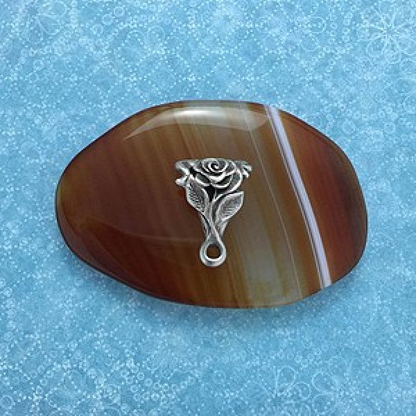 Angel Findings - Rose Bail - Each | Base Metal Bails | Over the Rainbow