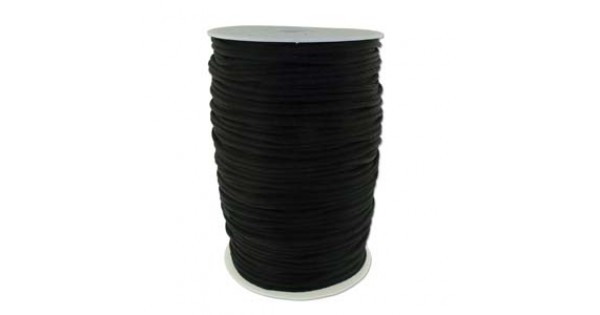 3mm Black Rattail Nylon Satin Cord - 144yd spool (131m) | Satin Rattail ...
