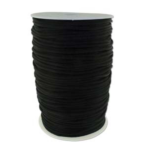 3mm Black Rattail Nylon Satin Cord - 144yd spool (131m) | Satin Rattail ...