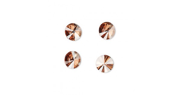 8mm 1122 Swarovski Rivoli Crystals - Light Rose Gold Shadow | 8MM ...
