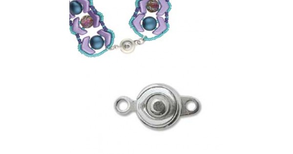 8mm Silver Plated Premium Ball & Socket Snap Clasp - Pack of 2 | Plated