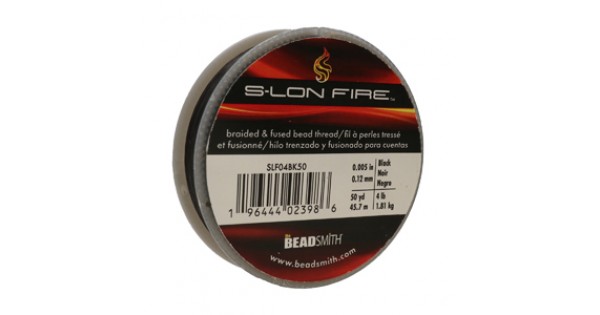 Beadsmith S-Lon Fire 6lb Braided Bead Thread - Crystal - 006" (.015mm) 5...