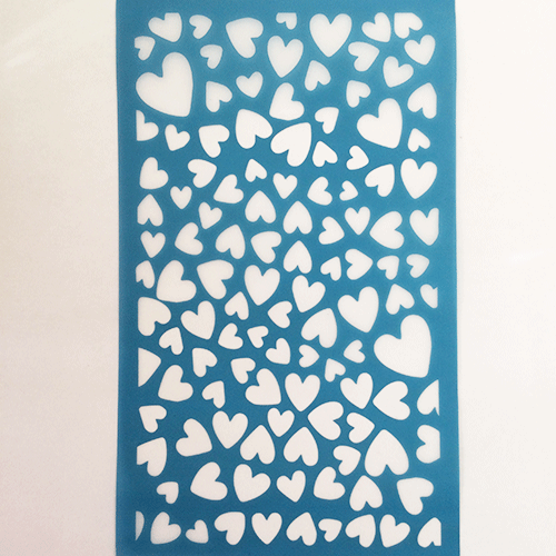 80x140mm Silk Screen Sheet - Love Hearts | Silk Sreens | Over the Rainbow