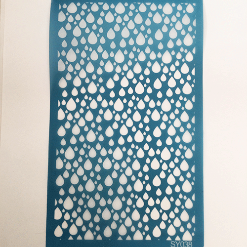 80x140mm Silk Screen Sheet - Raindrops | Silk Sreens | Over the Rainbow