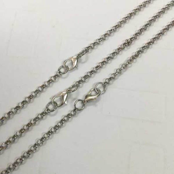 24" (61cm) 3mm 304 Stainless Steel Rolo Necklace Chain | NECKLACES + CHO...