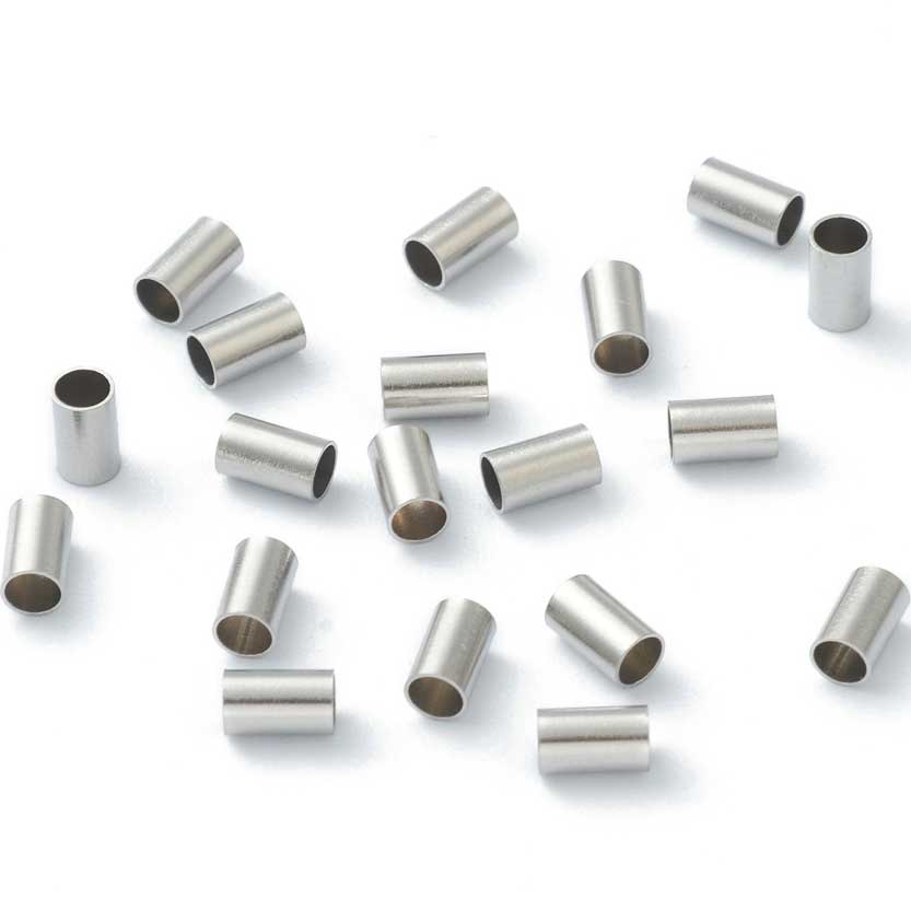 3x5mm (2.5mm ID) Stainless Steel Crimp Tube Beads | Crimps + Crimp ...