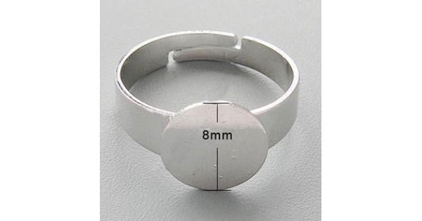 Stainless Steel 304 Adj Ring Bases w/8mm Flat Pad - each | Rings | Over ...