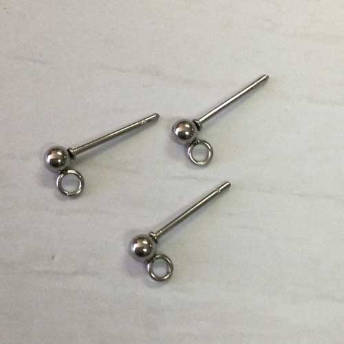 3mm 304 Stainless Steel Ball Posts with Closed Parallel Drop Loop ...
