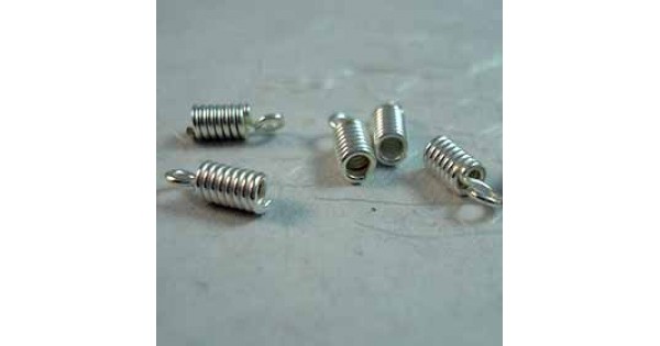 Coil End for 1.5-1.9mm Cord - Bright Silver Plated - Pack of 24 | Base ...