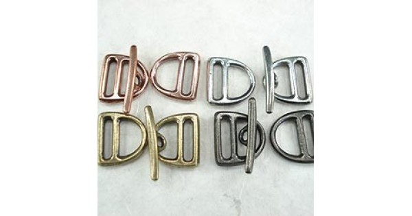 TierraCast Small Slotted D-Ring Clasp Set | Toggle + Hook Clasps | Over ...