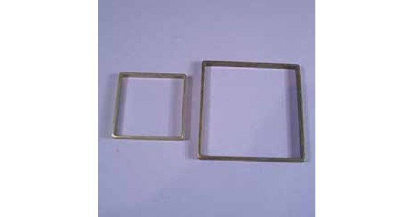 25mm (1”) Open Square Raw Brass Bezels | Bezels + Frames | Over the Rai...