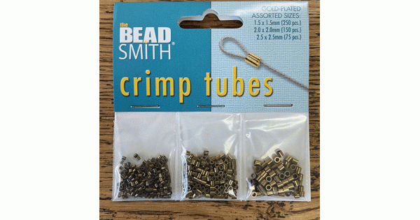 Beadsmith Antique Gold Plated Crimp Tube Assortment - 475pc | Base ...