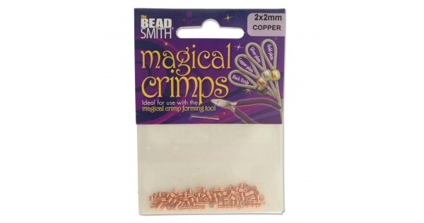 2mm Copper Plated Beadsmith Magical Crimp Tubes - Pk 100 | Base Metal ...