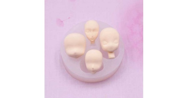 Silicone Small Doll Face Mould - 4 Sizes | Resin + Jewellery Moulds ...