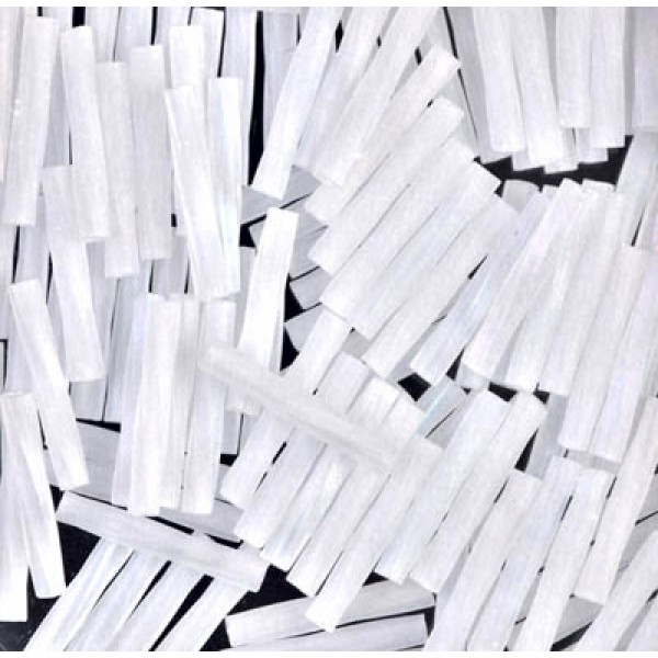 12mm Miyuki Twisted Bugles - Matte Crystal AB - 20gm | Japanese Bugle ...