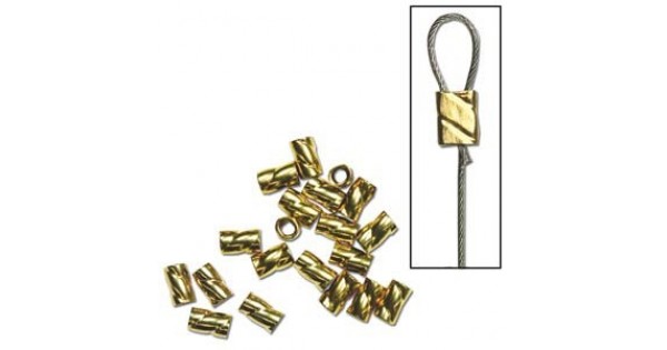 2x3mm .020" Gold Filled Twisted Crimp Tubes | Precious Metal Crimps + Co...