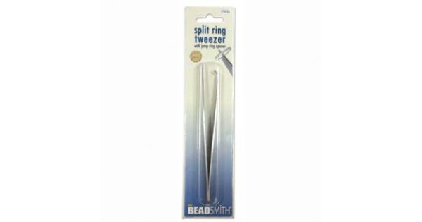 Split Ring Tweezer with Jump Ring Opener | Knotting Tools + Tweezers ...
