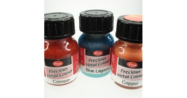 Viva Precious Metal Colour Paints - 25ml - Green | Jacquard Acrylic ...