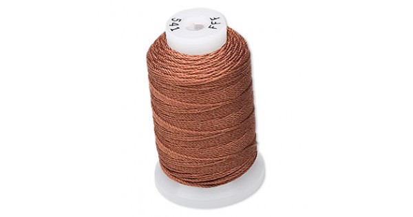 Purely Silk™ 3-Ply .42mm FFF Silk Thread - Brown - 84 metre spool | Gri...