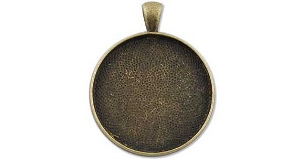 30mm ID Antique Bronze Round Bezel Pendant Frame | Bezels + Frames ...
