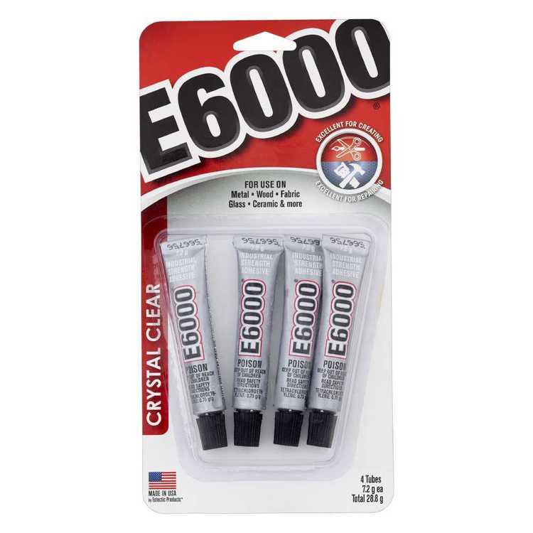 E6000 Industrial Strength Clear Adhesive - 4 pk - 7.2gm each tube ...