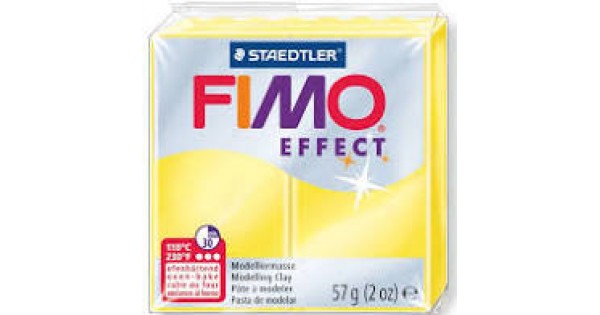 Fimo Soft Effect Polymer Clay 56g - Translucent Yellow | Fimo Soft ...