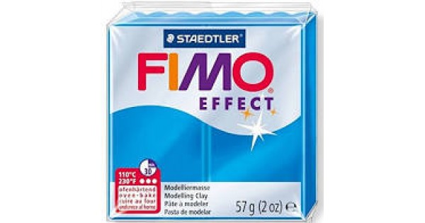 Fimo Soft Effect Polymer Clay 56g - Translucent Blue | Fimo Soft | Over ...