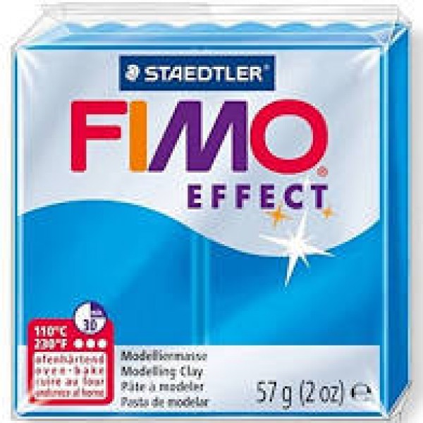 Fimo Soft Effect Polymer Clay 56g - Translucent Blue | Fimo Soft | Over ...