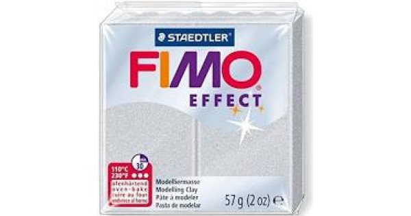 Fimo Soft Effect Polymer Clay 57g - Mica Metallic Silver | Fimo Soft ...