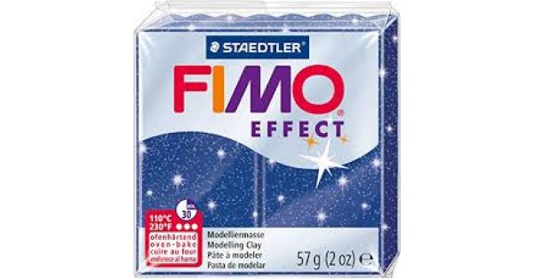 Fimo Soft Effect Polymer Clay 56g - Metallic Blue (Glitter) | Fimo Soft ...