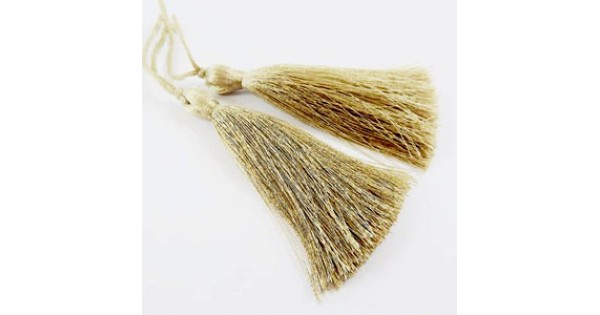 77mm Turkish Silk Thread Long Tassels - Antique Beige | Tassels | Over ...