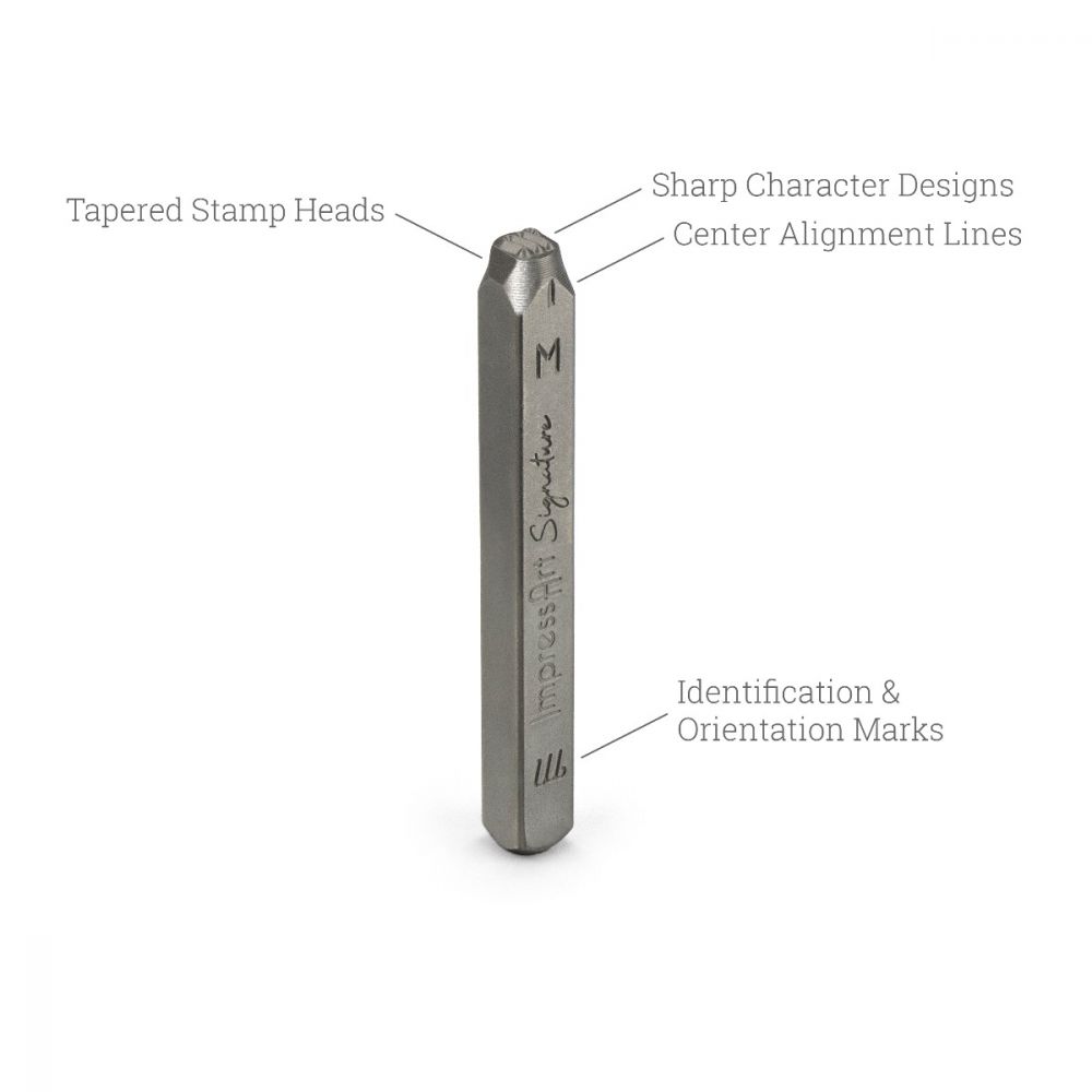 2.5mm ImpressArt Signature Plus Ember Numbers Stamp Set | Letter ...