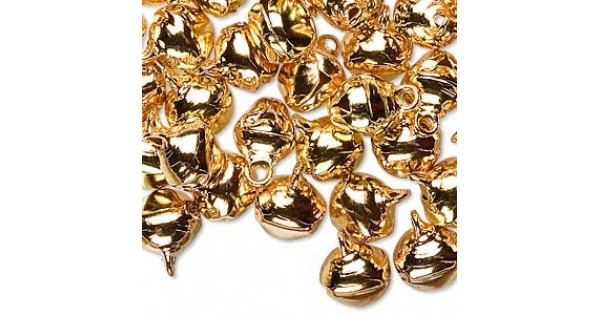 10mm Gold Plated Steel Bells - Pack of 100 | Bells | Over the Rainbow