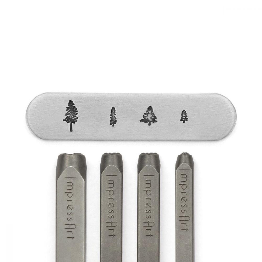 ImpressArt Tree Premium Stamp Pack - 4pcs | Letter + Design Punches ...